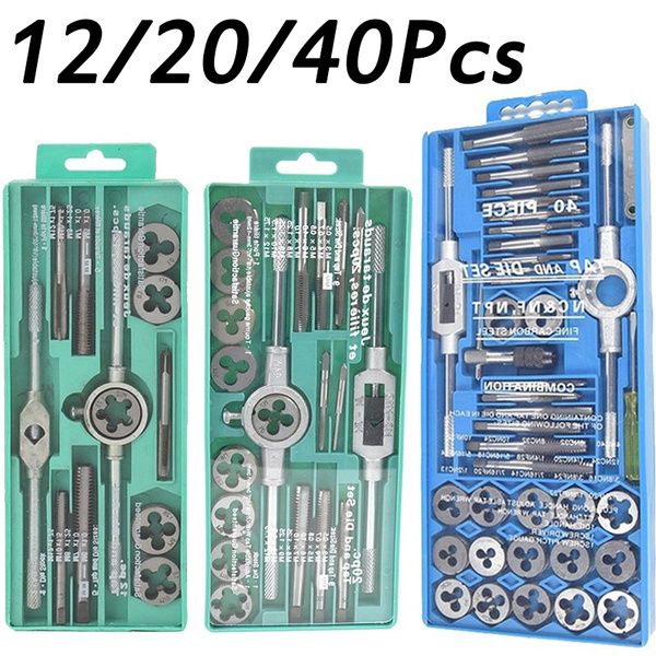 Hand Tools 12/20/40pcs High Quality Tap And Die Set Metric Thread Tap And Dies Adjustable Tap ...
