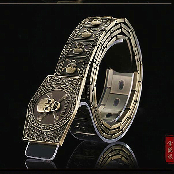 Skeleton metalbelt leisure versatile punk motorcycle waist chain ...