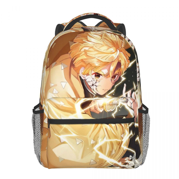 Agatsuma Zenitsu Demon Slayer Kimetsu No Yaiba Outdoor Backpack Travel ...