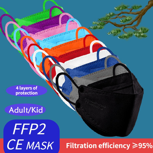 100/50/30/20/10PCS ffp2 Mascarillas, fpp2 Approved Mask fp2 Fish Masks ...