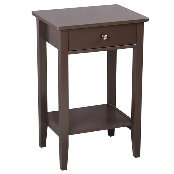 Two-layer Bedside Table with Drawers Solid Wood Telephone Table Small ...