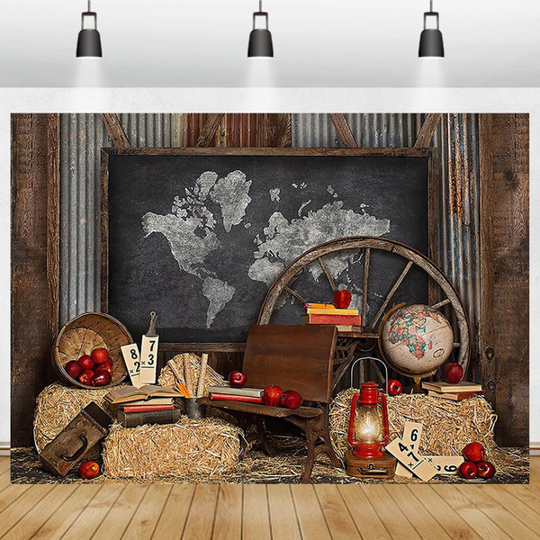 Wild West Back to School Portrait Backdrop Photocall Haystack ...