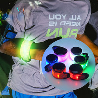LED Luminous Night Running Armband Lighting Slap Bracelet Rechargeable ...