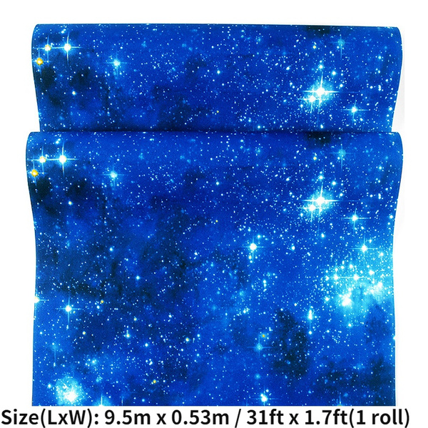 31x1.7ft Starry Night Sky Backdrop Universe Space Wallpaper Sparkling ...