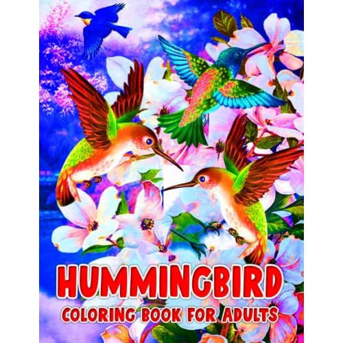 Hummingbird Coloring Book: An Adult Coloring Book Beautiful ...