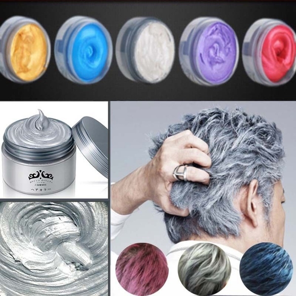 Disposable Light Gray Hair Cream Color Permanent Easy Temporary DIY ...