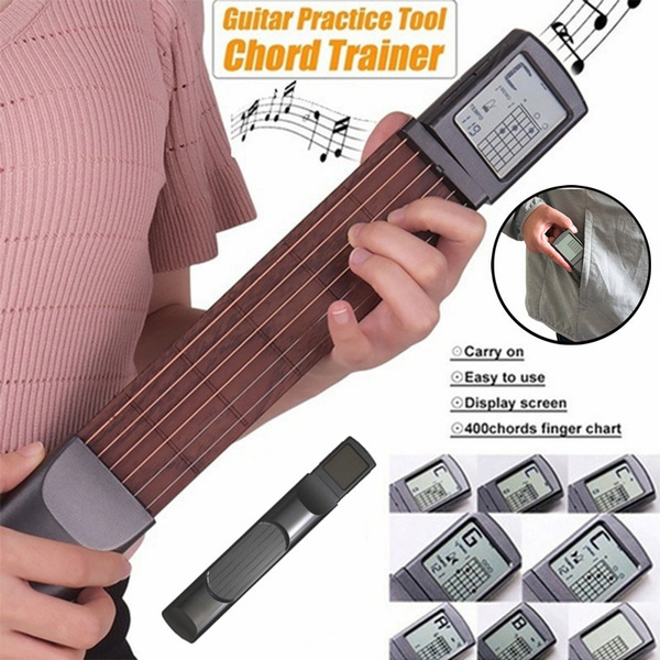 6 Tone Pocket Guitar String with Display Screen Trainer Practice Tools ...