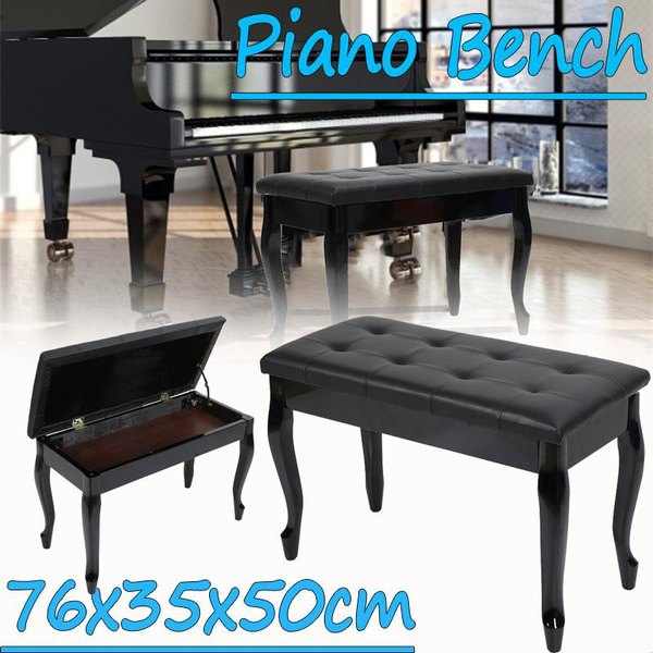 Piano Bench With Storage,PU & Wooden Keyboard Bench Piano Bookcase ...