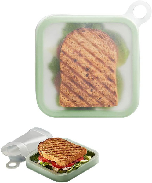 Sandwich Container Reusable Sandwich to-Go Container Silicone Microwave ...