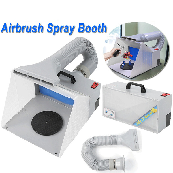 Portable Hobby Airbrush Paint Spray Booth Kit Exhaust Filter Extractor ...