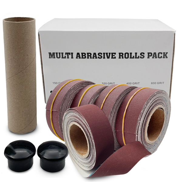 5 Roll 150-600 Grit Sandpaper Dry Grinding Emery Sanding Belt Drawable ...