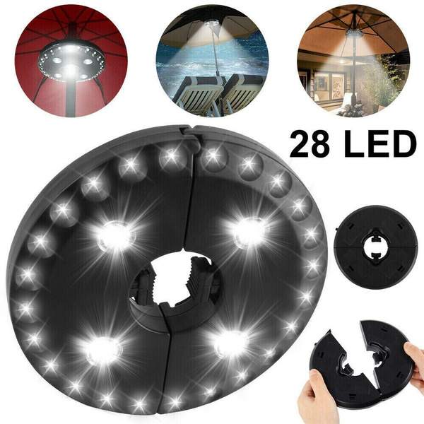 USB Outdoor Poles Tent Camping Lights Warm White Lamp parasol Umbrella ...