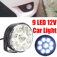 9 Led Auto Auxiliary Lights Car Daytime Running Lights Fog Lamp Driving ...
