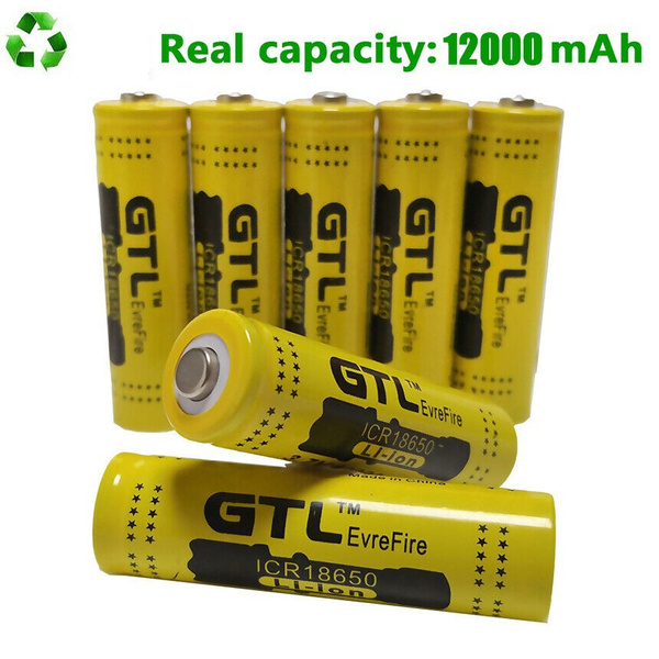 12000mAh Battery GTL Li-ion Rechargeable batteries For LED Flashlight ...