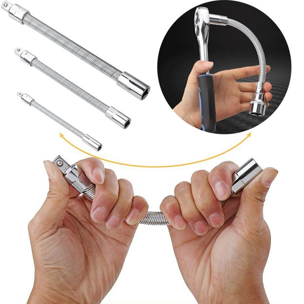 Bendable Flexible Shaft Wrench Sleeve Universal Extension Rod Flexible ...