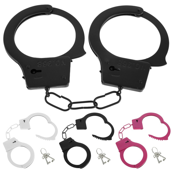 children Metal Handcuffs Toy Kids Party Role Play Handcuffs With Keys ...