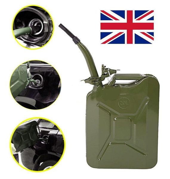 Jerry Fuel Can 20 Litre Metal Diesel Gasoline Petrol Bucket | Wish
