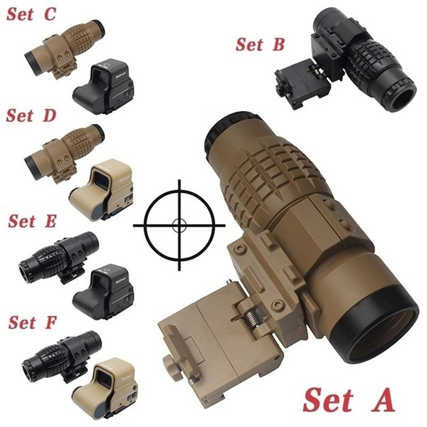 3X Magnifier Scope Compact Hunting Riflescope Sights set(6 combinations ...