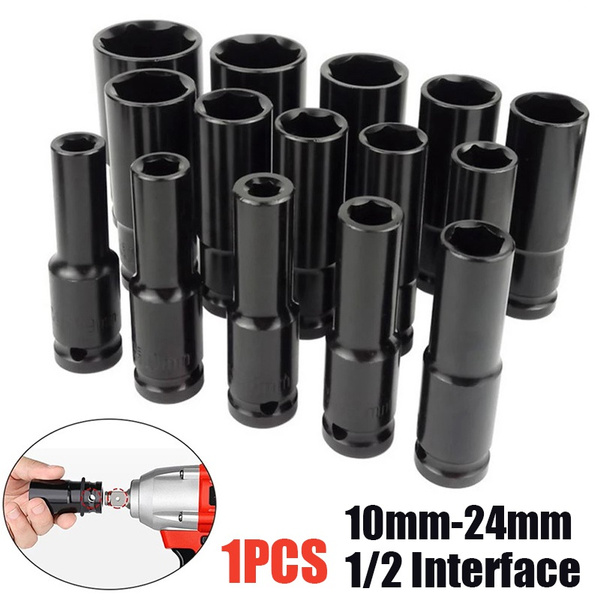 1PC 1/2" Drive Deep Impact Wrench Socket Head Adapter 10mm-24mm ...