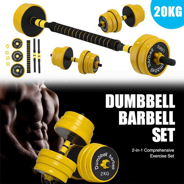 Adjustable Dumbbell Fitness Weights Barbell, Free Weights Set Gym ...