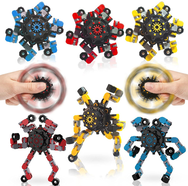 Spinners Toys,DIY Deformable Robot Fingertip Toys ,Decompression ...