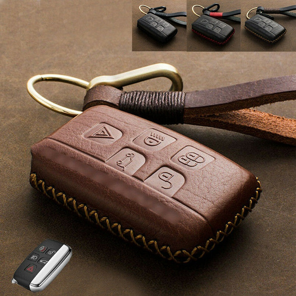 Genuine Leather Car Key Fob Case Cover Holder For Land Rover Range ...