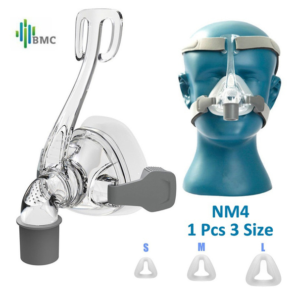 CPAP Nasal Mask with Headgear BMC NM4 Nasal Mask Silicon Cushion for ...