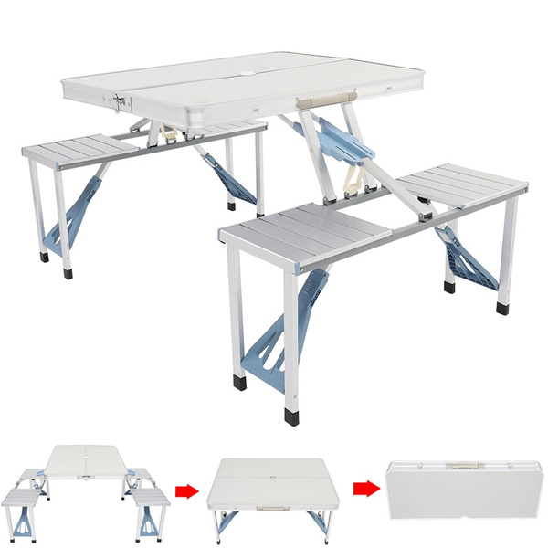 One Piece Folding Table and Chair Aluminum Alloy New Folding Table ...
