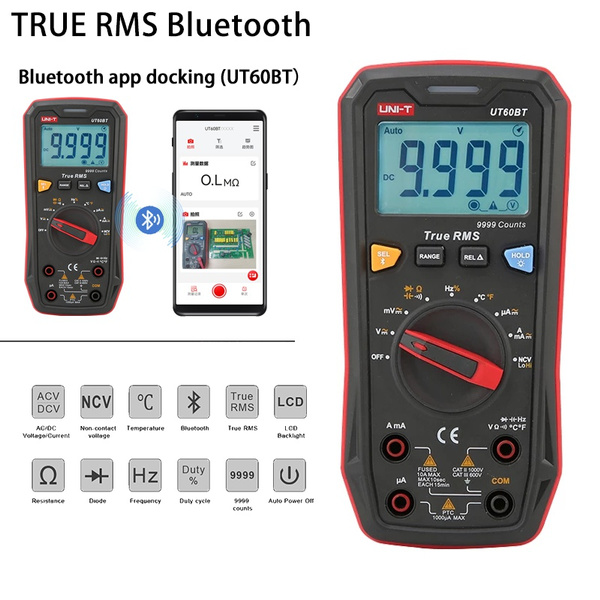 UNI-T Digital Smart Multimeter UT60S UT60BT 1000V AC DC Voltmeter Ammeter True RMS Frequency ...