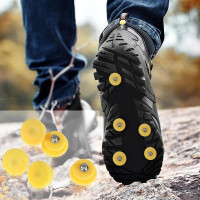 10Pcs Anti-Skid Ice Winter Climbing Non-Slip Snow Shoes Spikes Grips ...