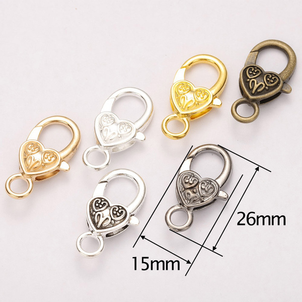 10pcs/lot 27MM MINI Lobster Clasp Hooks Cute Heart Keychain Clasps ...