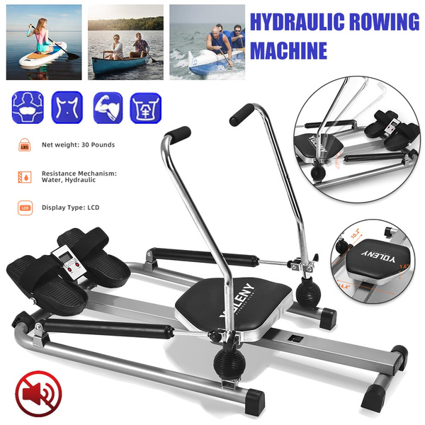 Hydraulic Rowing Machine with LCD Monitor, Full Motion Rower with ...