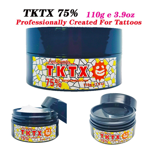 75%/110g New Tattoo Cream Topical Cream TKTX Piercing Makeup Permanent ...