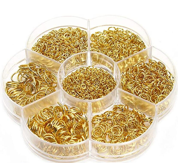 300pcs Gold Thin Huge More Size Stainless Steel Wire Jump Ring And ...