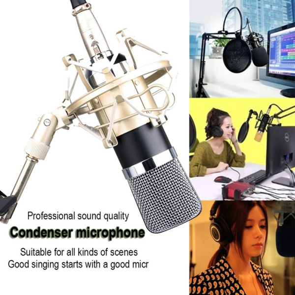NEW Professional Studio Broadcasting Recording Condenser Microphone Kit ...