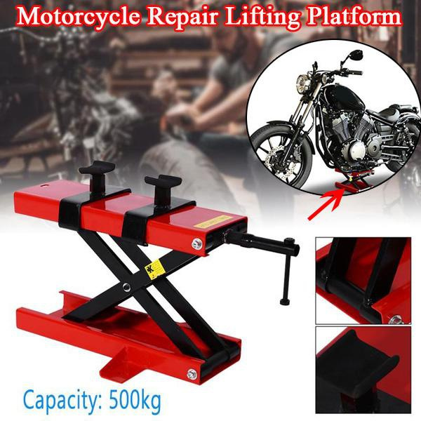 1100LBS Motorcycle Motorbike Bike Stand Center Scissor Lift Hoist ...
