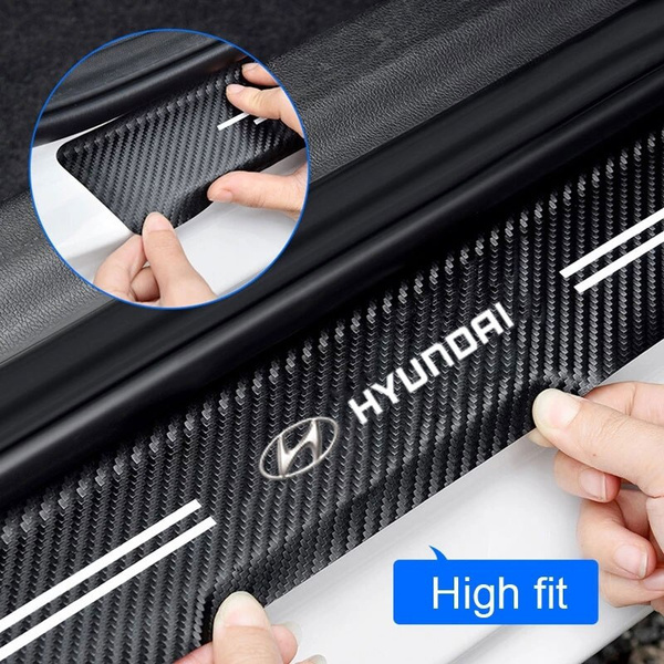 3D Carbon Fiber Car Sticker DIY Paste Protector Strip Door Sill for ...