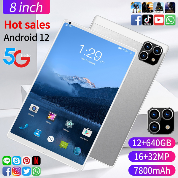 8.0 Inch 12 Core WiFi Tablet PC Android 12.0 System Dual SIM Dual with ...