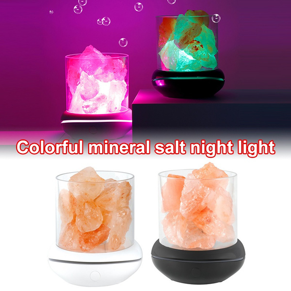 Himalayan Salt Diffuser Lamp - USB Crystal Aromatherapy Wireless Aroma Essential Oil Diffuser ...
