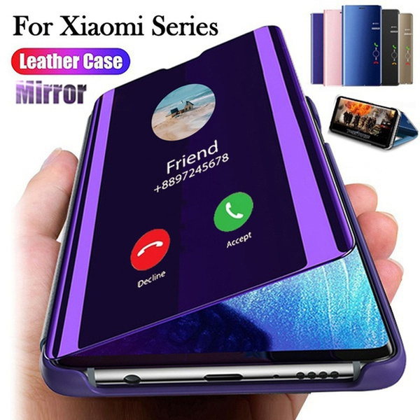 2022 New Luxury Smart Clear View Plating Mirror Phone Case For Redmi ...