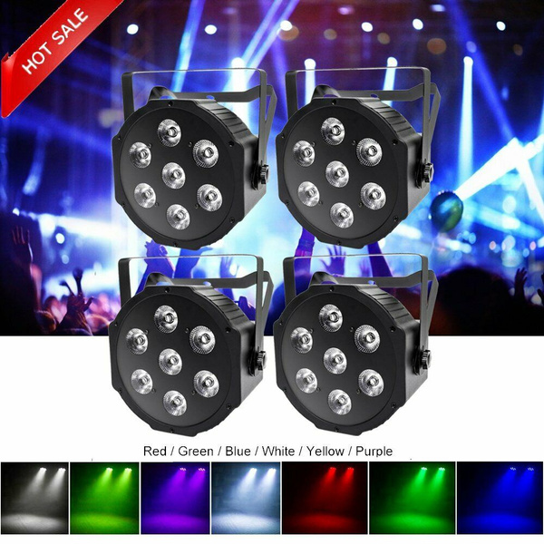 7*RGBW LEDs PAR Light PAR can Strobe/Fade/Jump Change Effects 7CH DMX ...