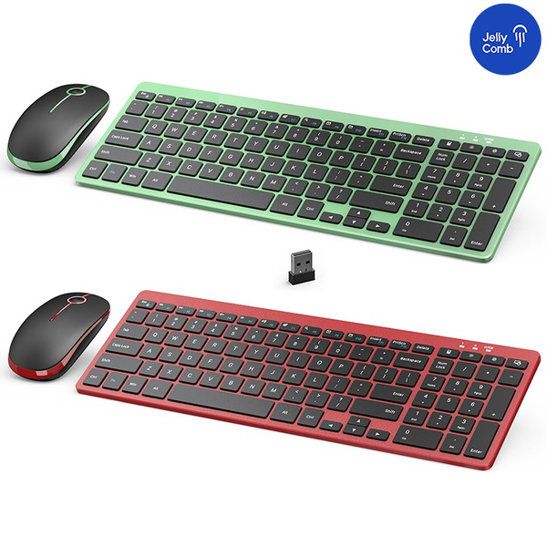 Jelly Comb Wireless Keyboard and Mouse, 2.4G Ultra Slim Wireless ... Jelly Comb Wireless Keyboard and Mouse, 2.4G Ultra Slim Wireless ...