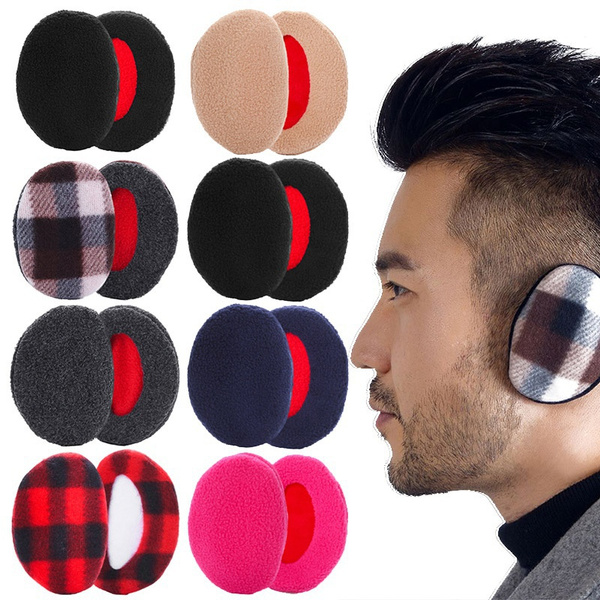 1 Pair Bandless Fleece Ear Muffs Windproof Winter Warm Ourdoor Cold ...