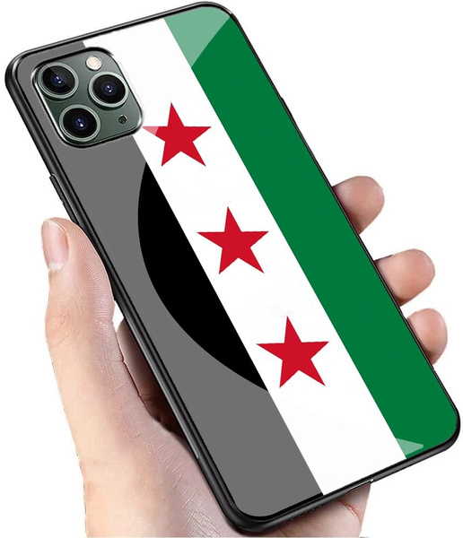 Old Syria Syrian Republic Flag Luxury Glass Phone Case For iPhone ...