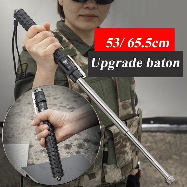 Automatic Telescopic Sticks Portable Self-defense Baton Upgrade Three ...