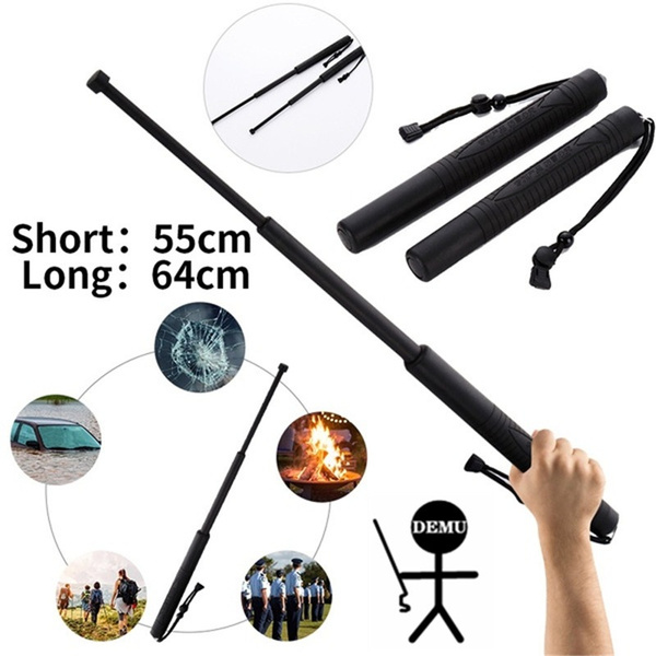 Self-defense Retractable Stick Three Section Collapsible Pole Glass ...