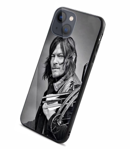 Daryl Dixon Walking Dead Luxury Glass Phone Case For iPhone / Samsung ...