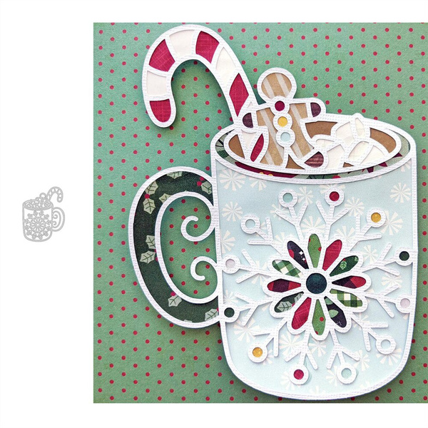 Christmas Snowflake Cup Metal Cutting Dies New Dies Stencil ...