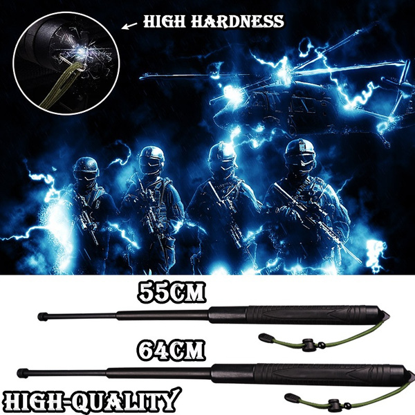 NEW Three-Section Pole Expandable Self-defense Tactical Baton Expansion ...