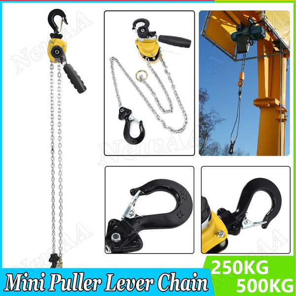250kg/500kg Load Lever Block Hoist Pulley Mini Portable Lifting Ratchet ...